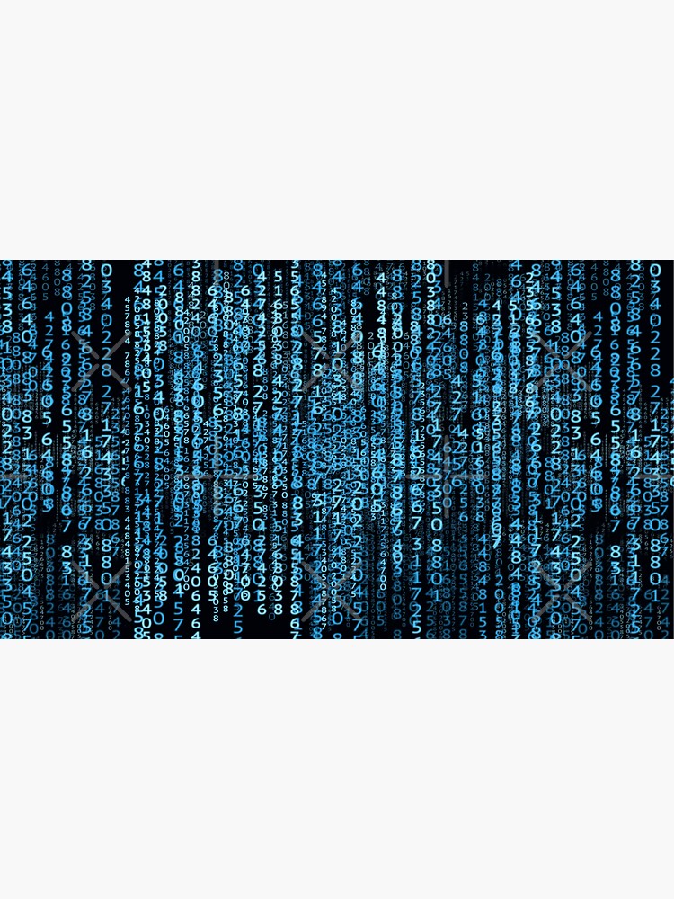 "Matrix Blue Number Design" Sticker for Sale by TwinSpires | Redbubble