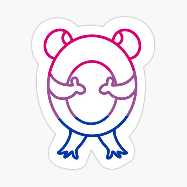 "Bisexual Flag Frog" Sticker for Sale by watersignwonder | Redbubble