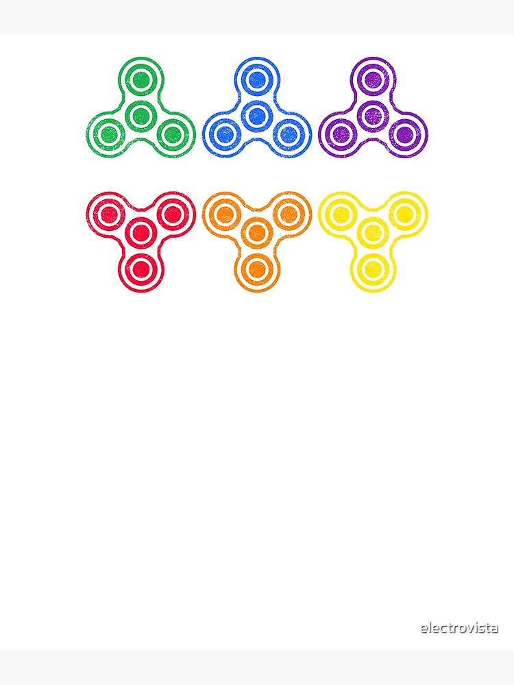 " Less Stress Fidget Spinner Rainbow Magic" Poster for Sale by ...