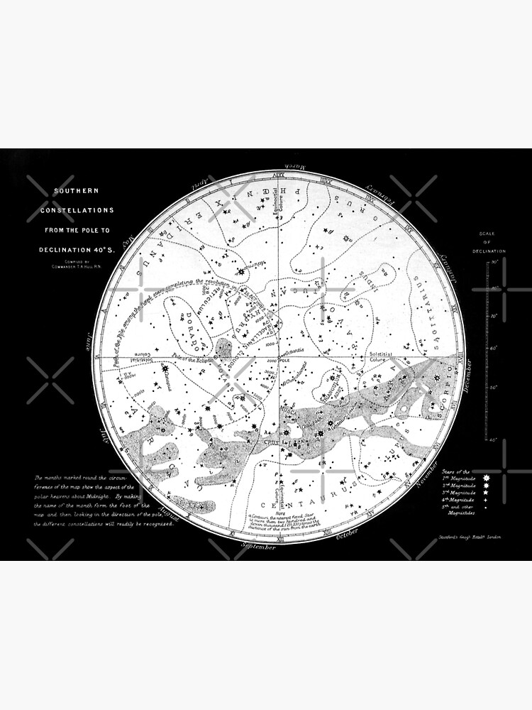 "Night Sky Constellation Star Map" Poster for Sale by ind3finite ...