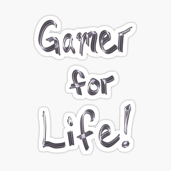 "Gamer for Life Silver Flame Design" Sticker for Sale by LaceyLorain ...