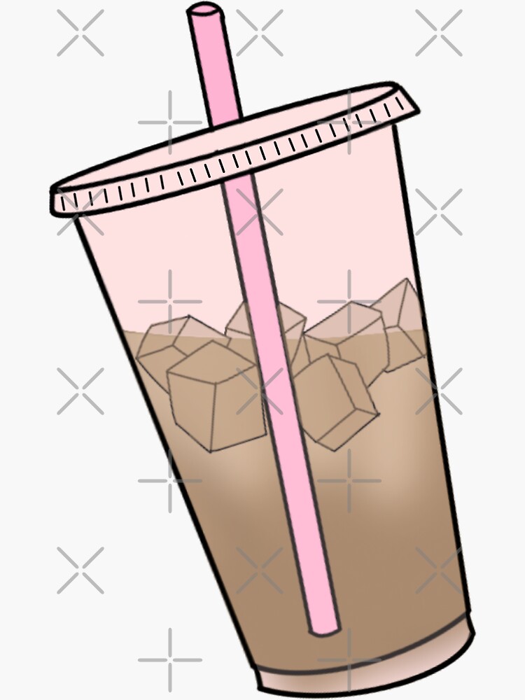 "Pink Iced Coffee" Sticker for Sale by brookiecookie37 | Redbubble