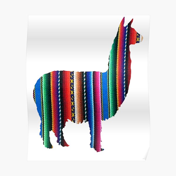 Poster « Lama Textile Design Inca Ink Original South American Inca ...