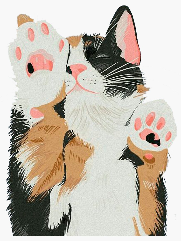 "Pampered kitten" Sticker for Sale by bejarano518 | Redbubble