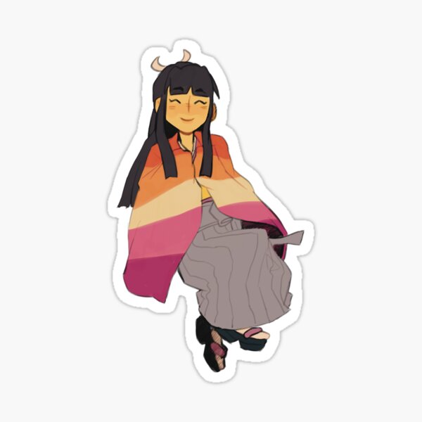 "[DGS Pride] Rei/Haori Lesbian Flag" Sticker by avetato | Redbubble