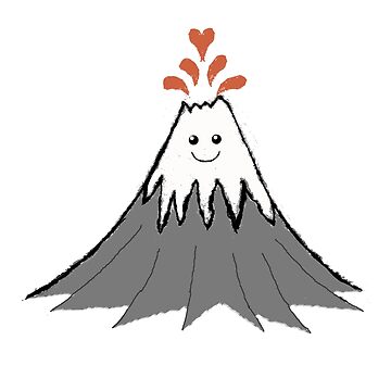 "Cute Volcano" Sticker for Sale by Rob Price | Redbubble