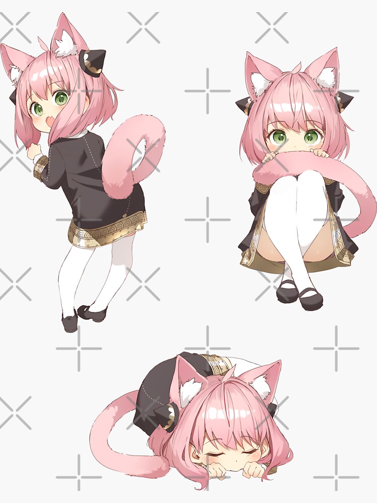 "cat anya" Sticker for Sale by kemny | Redbubble