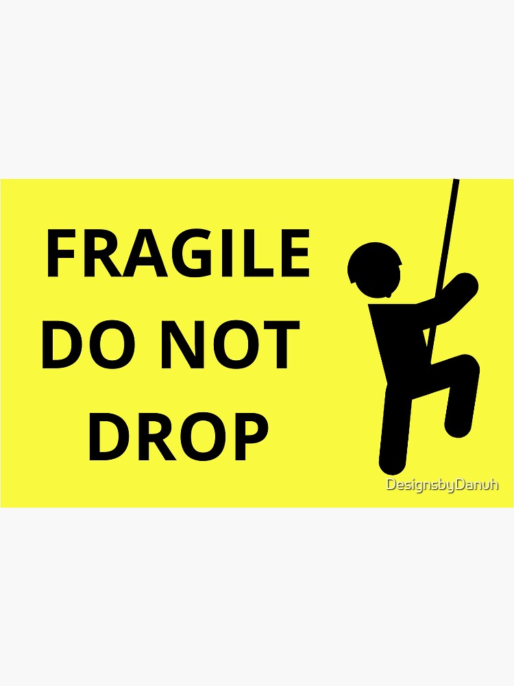 "Fragile Do Not Drop Rock Climbing Sticker with Helmet " Sticker for ...