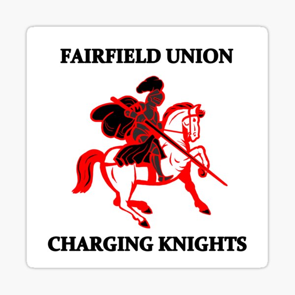 "Fairfield Union Charging Knights" Sticker for Sale by ashsundry ...