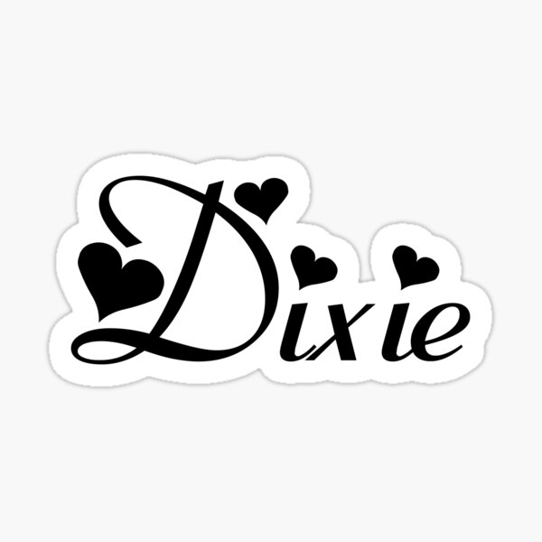 "Dixie Name Label" Sticker for Sale by DoodleByAyra | Redbubble