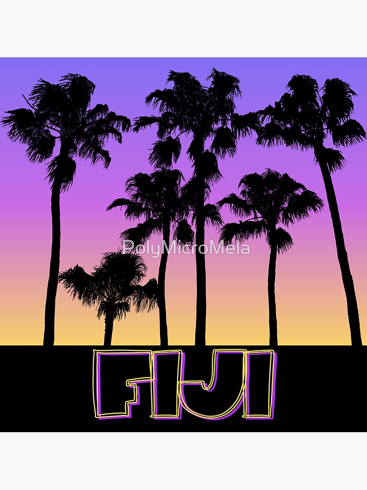 "Fiji" Sticker for Sale by PolyMicroMela | Redbubble
