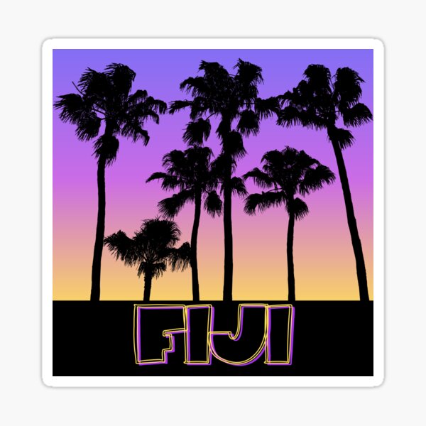 "Fiji" Sticker for Sale by PolyMicroMela | Redbubble