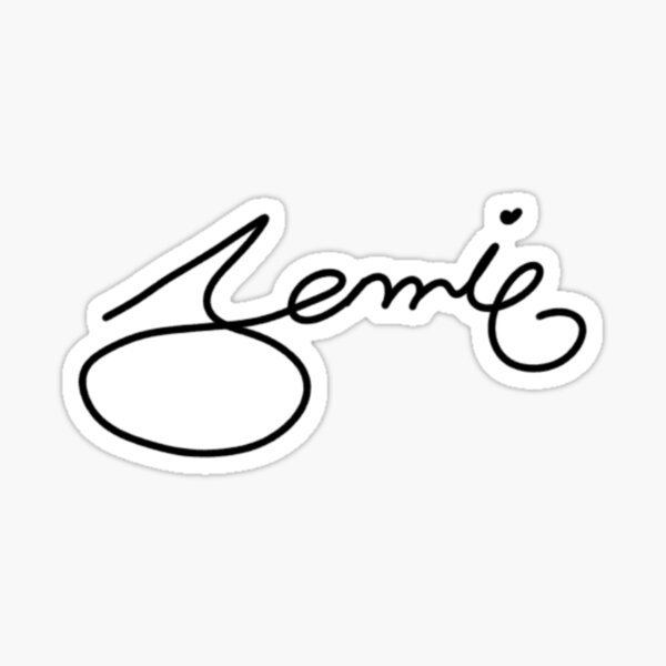 "Jennie signature" Sticker by Pixi-egirl | Redbubble