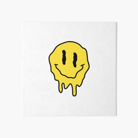"Drippy Yellow Smiley Face" Art Board Print for Sale by piperdooley ...
