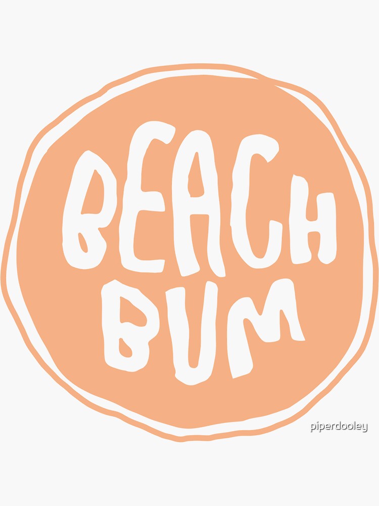 "Beach Bum Summer Aesthetic Sticker" Sticker for Sale by piperdooley ...