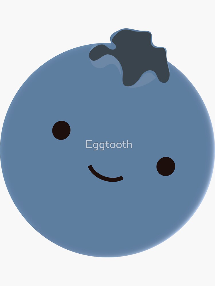 "Cute Kawaii Blueberry" Sticker by Eggtooth | Redbubble