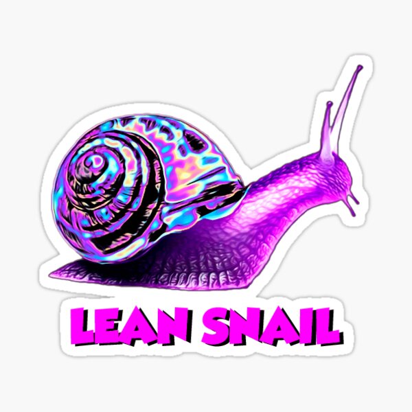 "Lean Snail Sticker (I LOVE LEAN COLLECTION)" Sticker for Sale by ...