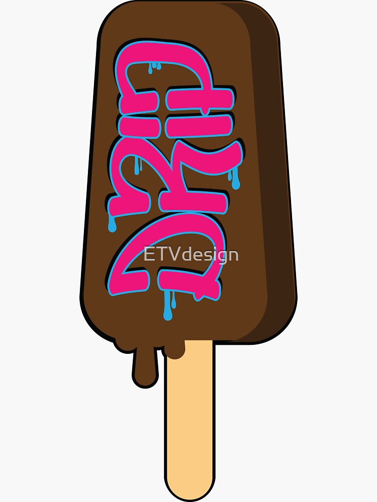 "DRIP Graffiti Ice Cream" Sticker for Sale by ETVdesign | Redbubble