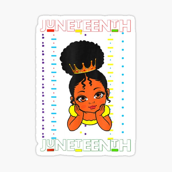 "Juneteenth Cute Black Girls" Sticker by MaxwellStroman | Redbubble