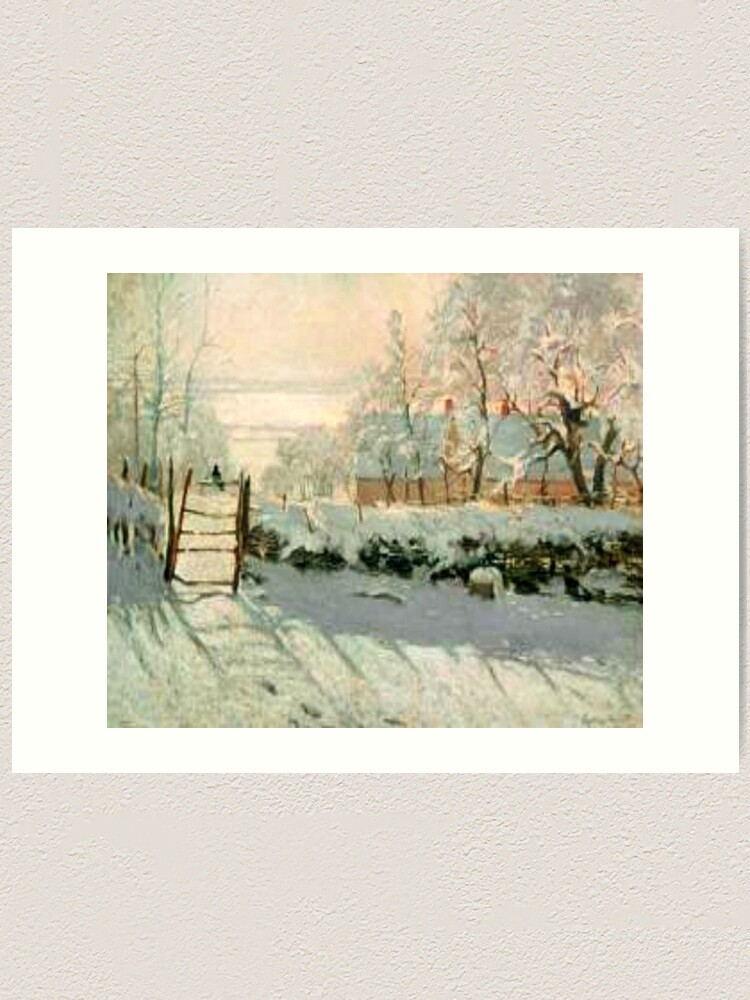"Claude Monet's "La Pie" - The Magpie | Magpie Winter Bird Art" Art ...