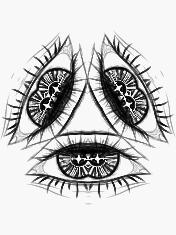 "Triangle Cyclops Eyes" Sticker for Sale by a-lizards-boots | Redbubble