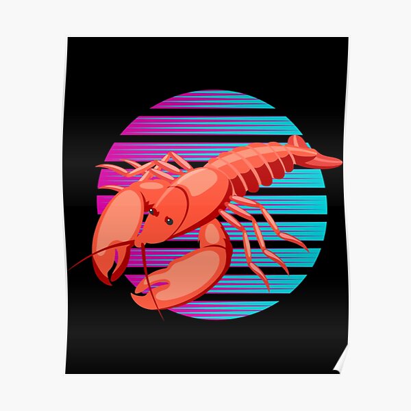 Póster «Retro Synthwave Crawfish Crawfish Mariscos Cajun Classic» de ...