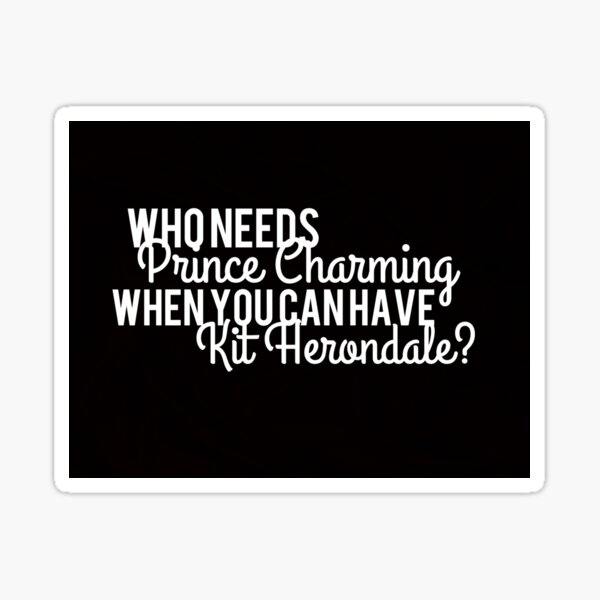 "Prince Charming - Kit Herondale" Sticker for Sale by booknerdmerch ...