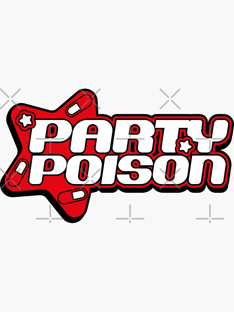 "y2k party poison" Sticker for Sale by tamaragraphics | Redbubble