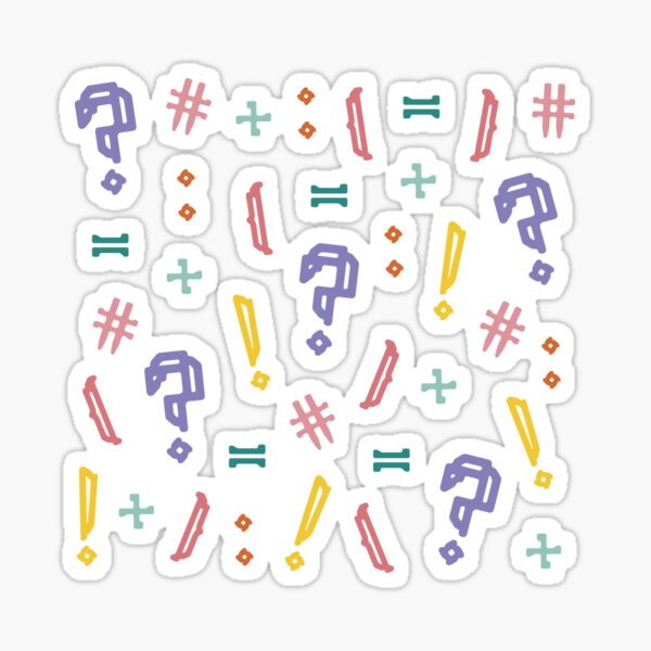 "Punctuation Marks" Sticker for Sale by me-fe | Redbubble