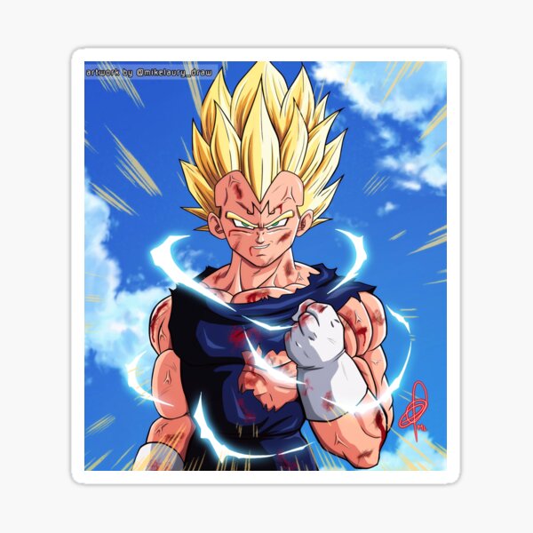 "Majin Vegeta" Sticker for Sale by mikelaurydraw | Redbubble