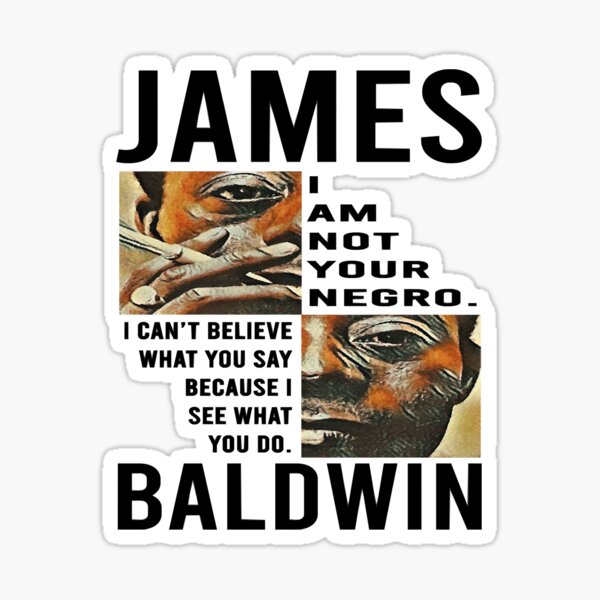 "Vintage Retro James Baldwin Equality Awesome For Music Fans" Sticker ...