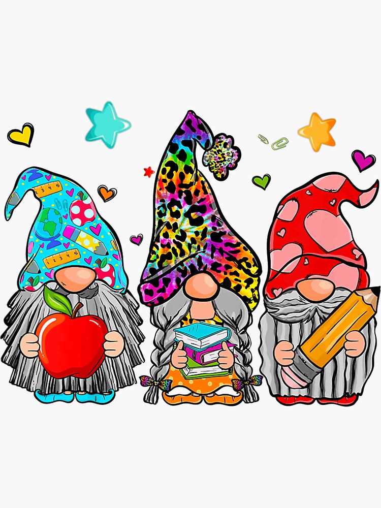 "Gnome Back To School Teacher Student First Day Class Of 2021 " Sticker ...