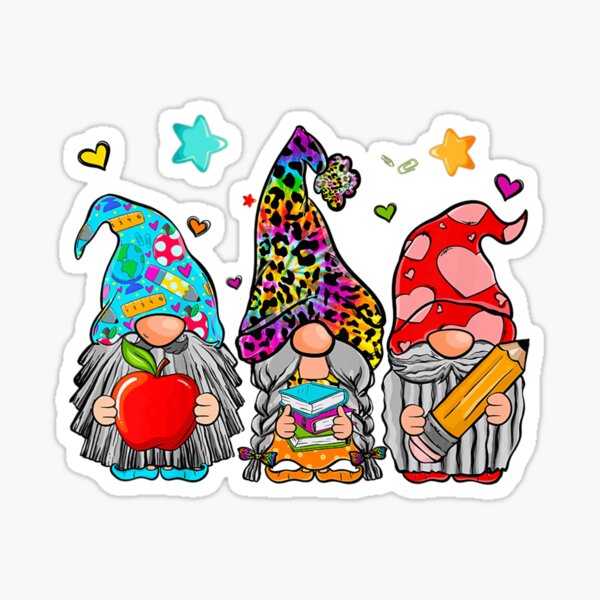 "Gnome Back To School Teacher Student First Day Class Of 2021 " Sticker ...