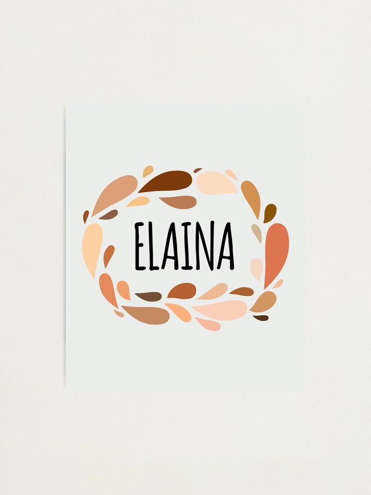 "Elaina - Namen für Ehefrau, Tochter und Mädchen" Fotodruck von ...
