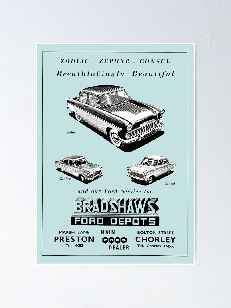 "FORD DEALERSHIP ADVERT" Poster by ThrowbackAds | Redbubble