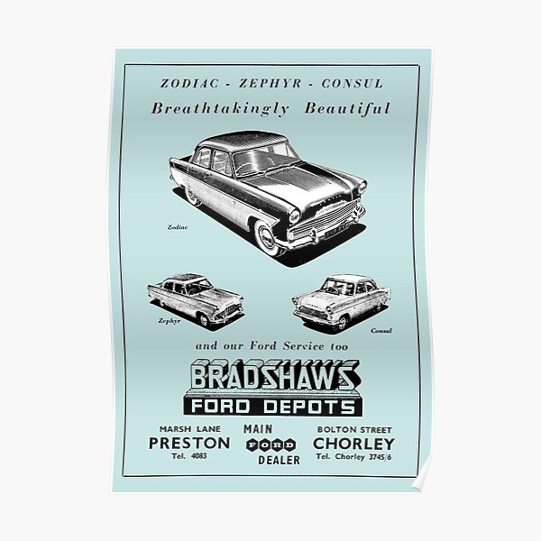 "FORD DEALERSHIP ADVERT" Poster by ThrowbackAds | Redbubble