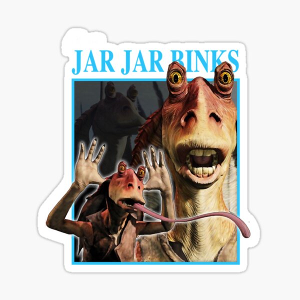 "Retro Jar Jar Binks " Sticker for Sale by AnneKoster | Redbubble