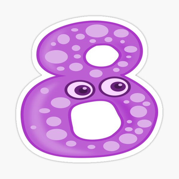 "Number eight" Sticker for Sale by julset | Redbubble