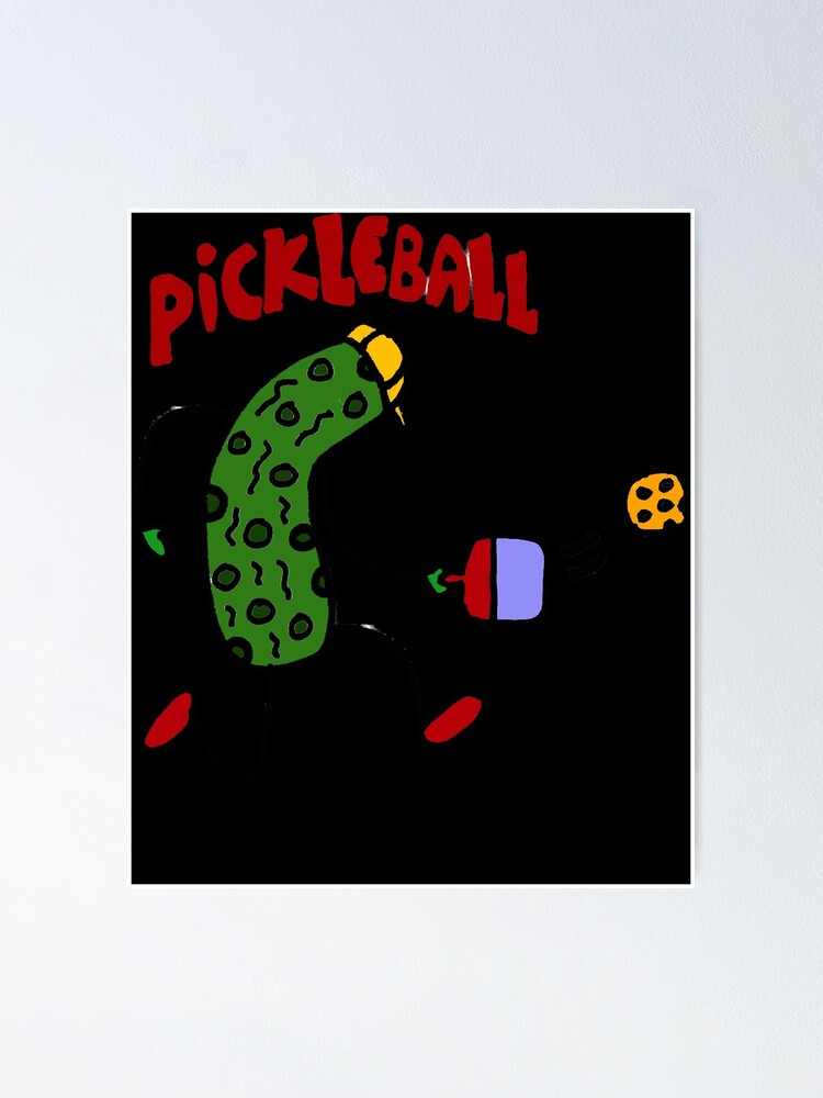 "Funny Pickle Playing Pickleball " Poster for Sale by wollermarahibi ...