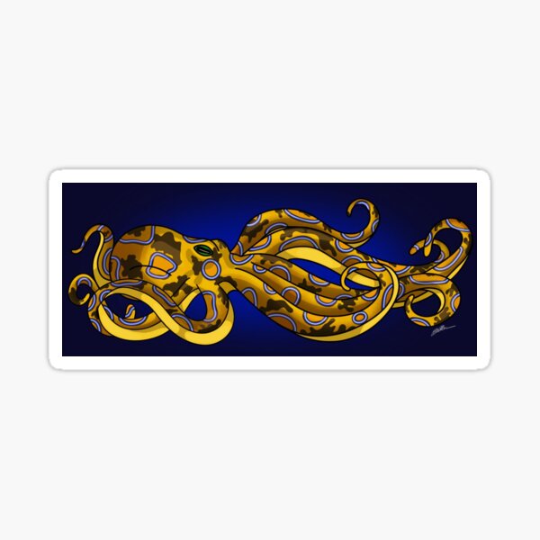 "Blue Ringed Octopus" Sticker for Sale by TyneMullen | Redbubble