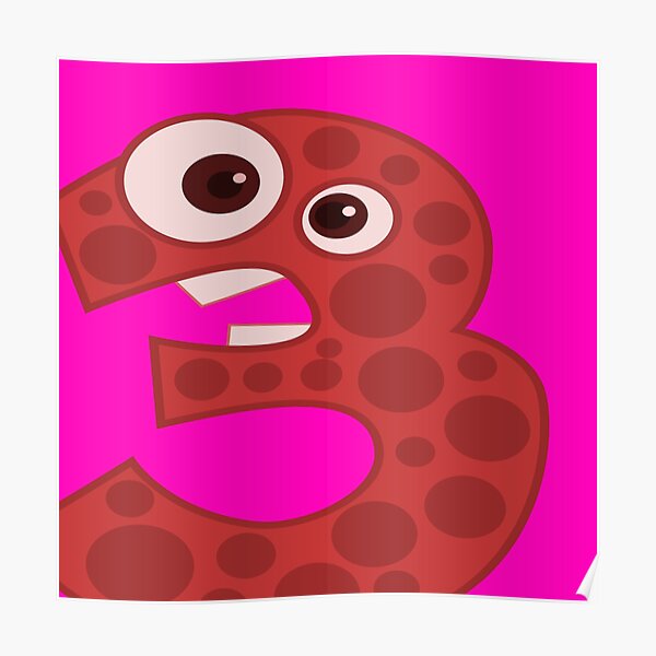 "Number Three" Poster for Sale by julset | Redbubble