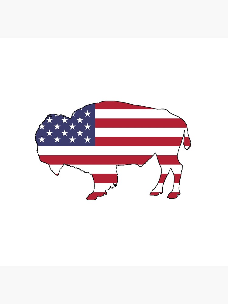 "American Flag – Bison" Poster by DelirusFurittus | Redbubble