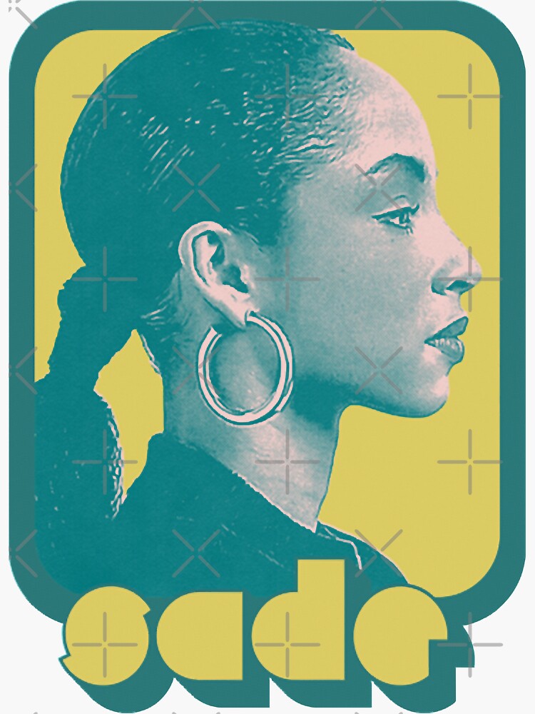 "Music Vintage Sade Singer Songwriter Adu Retro Vintage" Sticker for ...