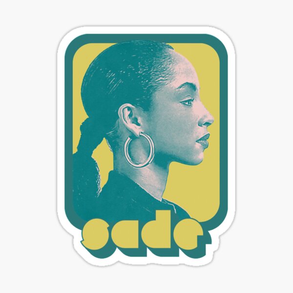 "Music Vintage Sade Singer Songwriter Adu Retro Vintage" Sticker for ...