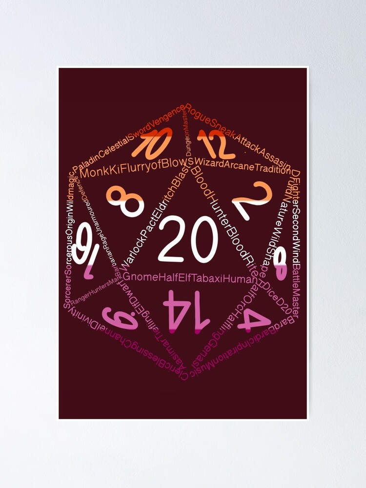 "Lesbian D20 " Poster for Sale by Sunsshin3 | Redbubble
