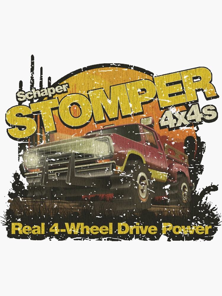 "Stomper 4x4s Vintage T-Shirt" Sticker for Sale by AnniLundgren | Redbubble