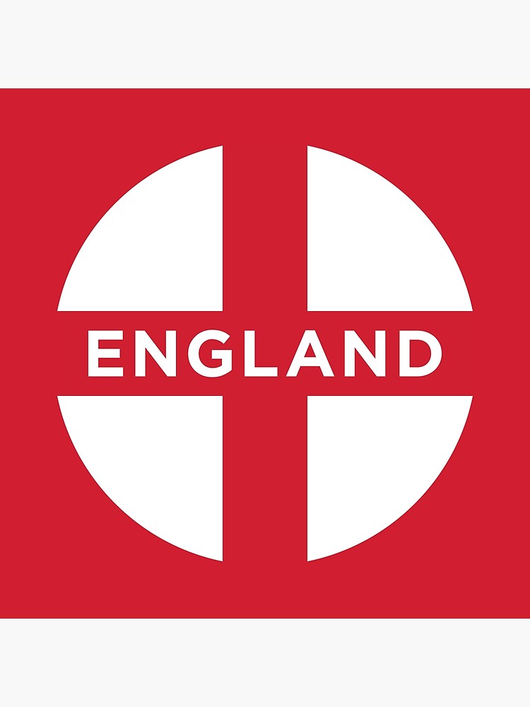 "England Flag Roundel with Text (On Red)" Poster for Sale by STUDIO-72 ...