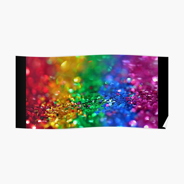 "Rainbow Glitter Sparkles" Poster for Sale by moztheatre | Redbubble