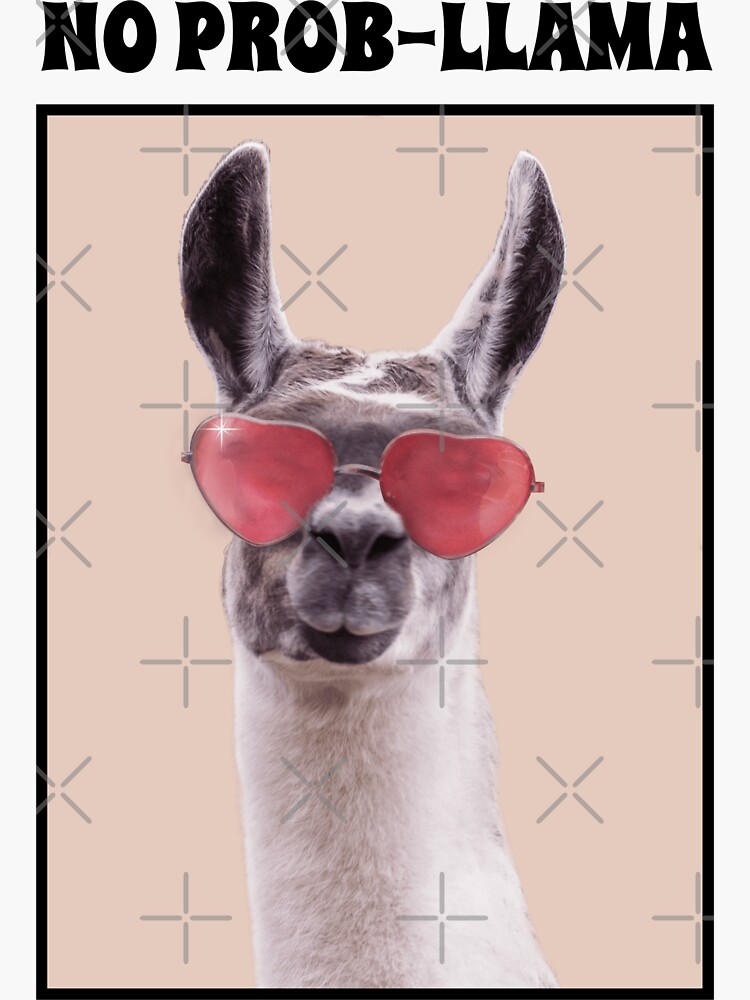 "No Prob-Llama" Sticker for Sale by 83Designs | Redbubble