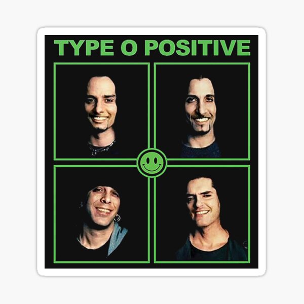 "Type o negative" Sticker for Sale by cclyburnk6 | Redbubble